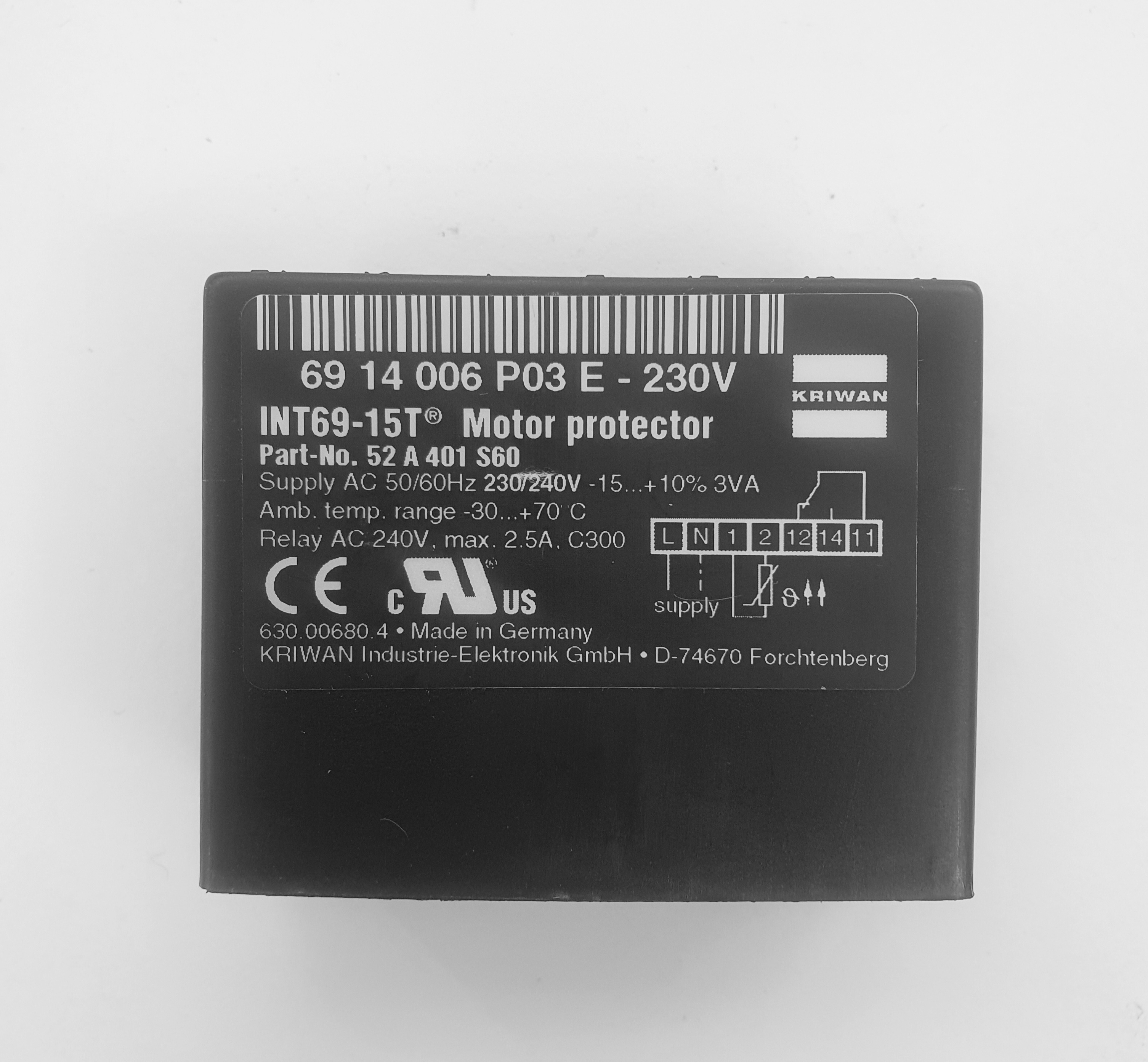 Aces - Kriwan INT69 15T Danfoss to suit SM/SZ115-185 & SH180 230V