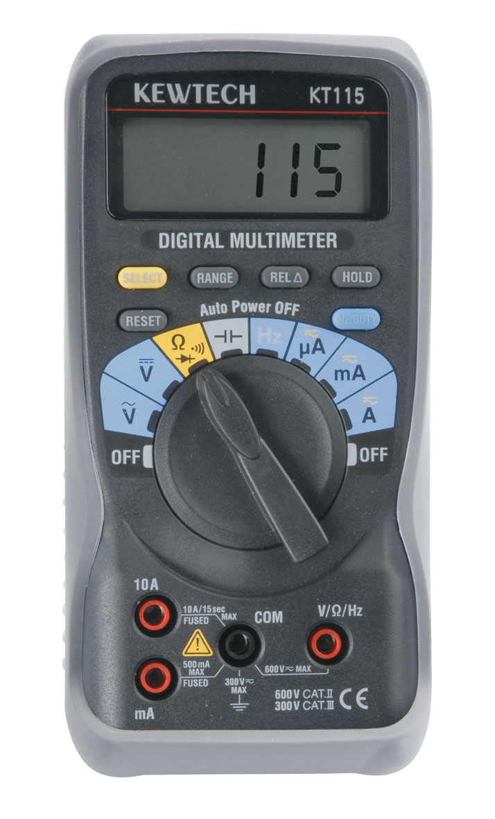 Aces - Kewtech KT115 Digital Multimeter AC/DC 300V 10A Data Hold wth ...