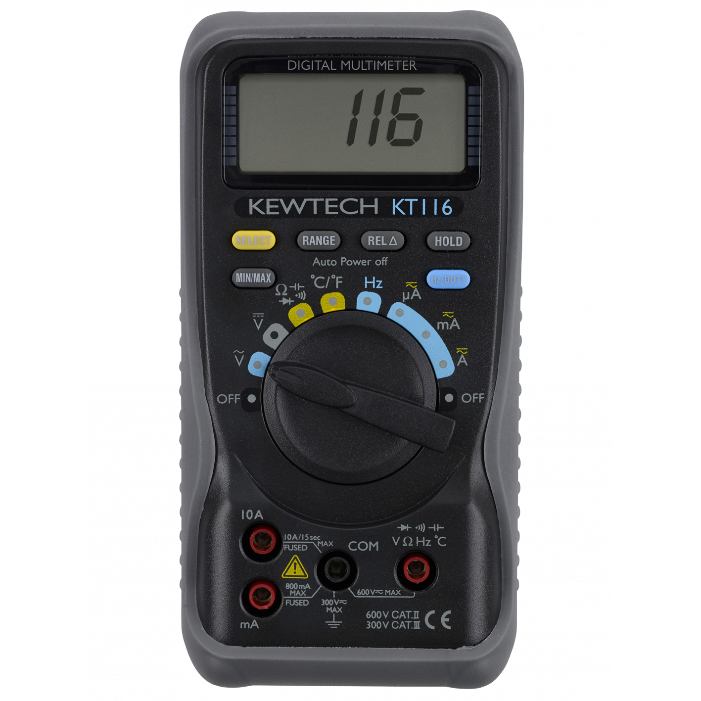 Aces - Kewtech KT116 Digital AC/DC 10A 600V Multimeter with Temperature ...